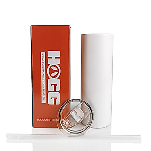 Hogg 20oz Sublimation Glow in the Dark Tumbler Case (24 Units) - Red Glow, Glow in the Dark Sublimation Tumblers 20 oz, Blank Tumblers in Bulk, Glows After Exposure to Light - Red Tumbler