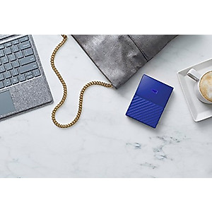 WD 1TB Blue My Passport Portable External Hard Drive - USB 3.0 - WDBYNN0010BBL-WESN (Renewed)