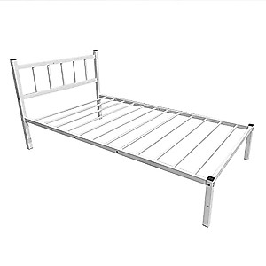 Triple Bunk Bed,Twin Size Triple Bunk Bed with Ladder & Safety Guardrail,Divided into 3 Separate Beds,Metal Structure Bedframe w/Steel Slat Support,Detachable,No Box Spring Needed,Noise Free for Dorm
