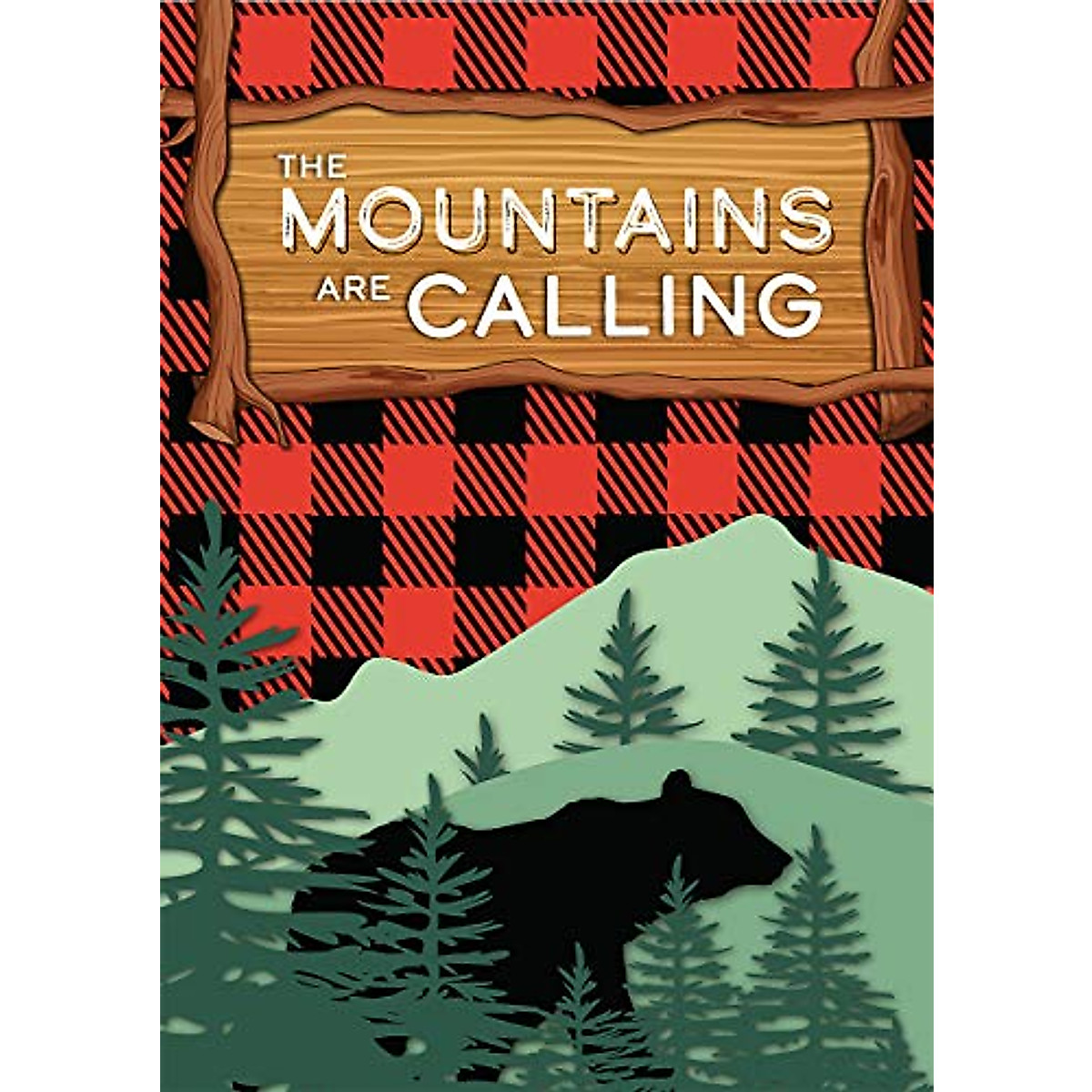 The Mountains Are Calling Summer Garden Flag Bear 12.5" x 18" Briarwood Lane