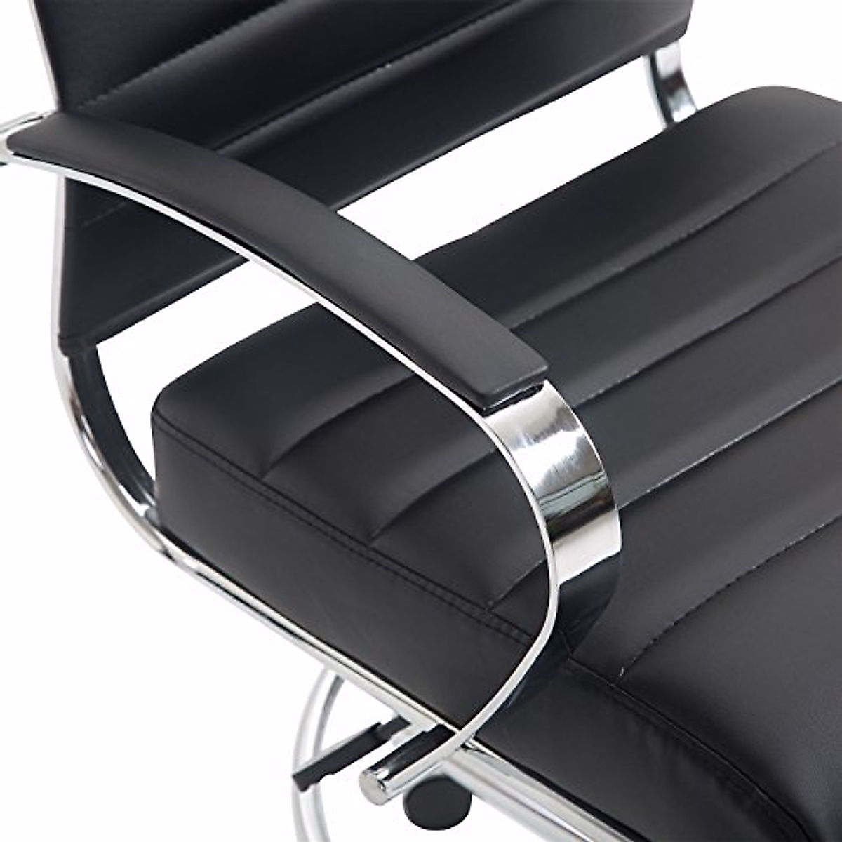 EdgeMod Tremaine Drafting Chair in Vegan Leather, Black