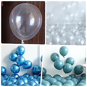 Under the Sea Party Decoration,162Pcs Mix Sky Royal Blue Balloon Arch Kit with Bubbles Starfish Octopus Jellyfish Foil Balloon for Sea Animal Ocean Theme Birthday Baby Shower Beach Pool Party Supplies