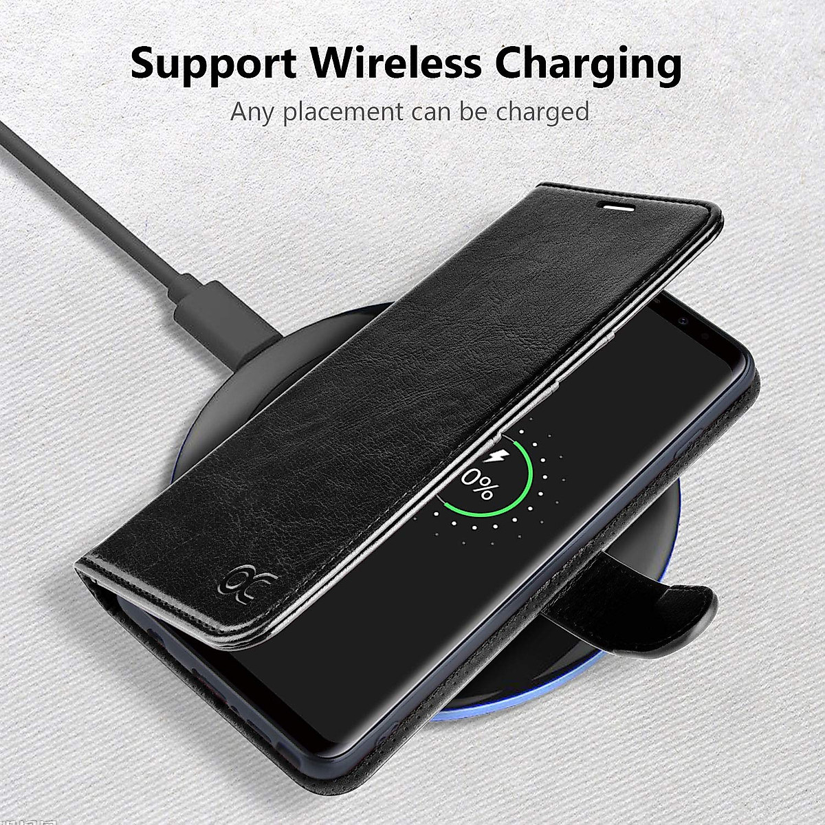 OCASE Galaxy Note 8 Case, Samsung Galaxy Note 8 Wallet Case [TPU Shockproof Interior Protective Case] [Card Slot] [Kickstand] [Magnetic Closure] Leather Flip Cover for Samsung Galaxy Note8 - Black