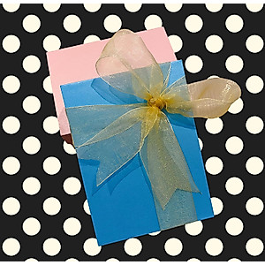 BEAUTOPE 1 Inch 50 Yards Sheer Organza Ribbon Chiffon Ribbon for Gift Wrapping Wedding Bouquet Crafts (Gold)