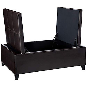 Christopher Knight Home Lanister PU Storage Ottoman, Medium, Brown