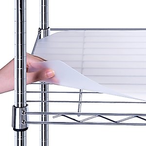 BRIAN & DANY Wire Shelf Liner 14" X 24", Heavy Duty Shelf Liners for Wire Shelving, Waterproof Protector Mats, Set of 5, Transparent