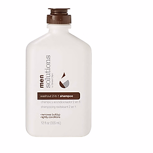 GREAT CLIPS Solutions Men's Washout 2-in-1 Shampoo, 12oz | Daily Shampoo & Conditioner for Men | Breaks Down Excess Styling Product & Gunk