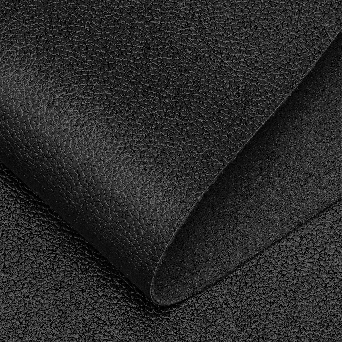 Black Faux Leather PU Leather Fabric 36" x 54" 1 Yard 0.8 mm Thickness Synthetic Leather Upholstery Leather Fabric Leather Material for Upholstery Couch Sofa Bags Chairs Car Seats DIY Crafts