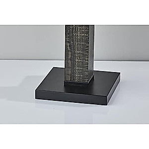 Adesso 3497-01 Kona Table Lamp, 27.75 in, 100W Type A Bulb (Not Included), MDF w/Black Washed Wood PVC Veneer & Black Metal Accents, 1 Table Lighting
