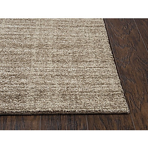 Rizzy Home | GH723A | Grand Haven Collection | Wool / Viscose Area Rug | 8' x 10' | Lt. Brown/Gray/Rust/Blue Solid