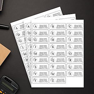 Return Address Labels Personalized Stickers – 60 Personalized Address Labels Self Adhesive, Simple Flat Sheet Return Address Stickers for Envelopes, Quality Custom Address Labels, Return Label