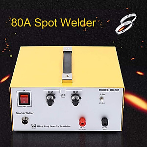 Portable Pulse Sparkle Spot Welder 110V 80A Jewelry Spot Welder, Electric Soldering Machine Spot Welder Welding Machine for Gold/Silver/Steel/Platinum