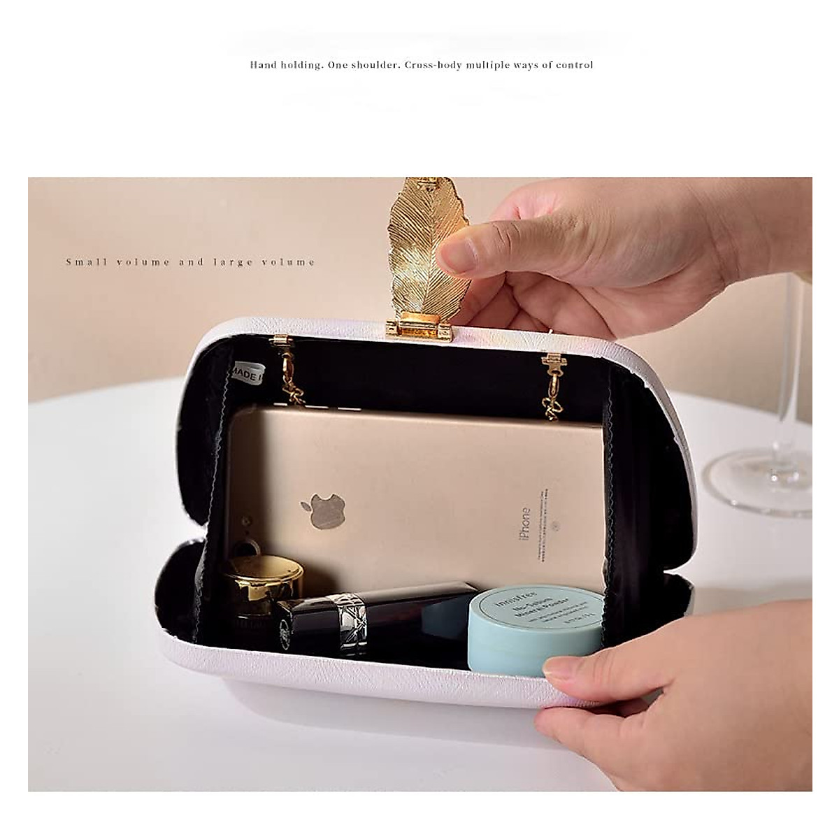 Evening Bag Small Clutch Purses Bag Handbags Purses With Detachable Chain Strap for Wedding Prom Bride and Party Ladies (Turquoise)