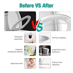 4 Pack Pee Guards for Toilet Seats, Potty Training Pee Guard for Adults and Kids, Pee Splash Guard with Strongest Stickiness, Prevent Peeing Splash to Keep Toilet Clean