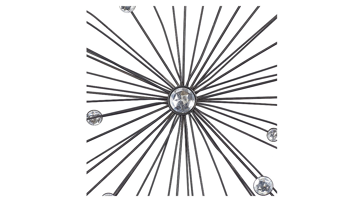Deco 79 Metal Sunburst Wall Decor Set of 3 - Modern Black Art