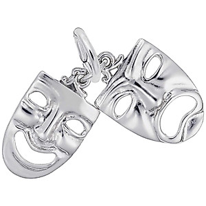 Rembrandt Charms Comedy & Tragedy Charm, Sterling Silver