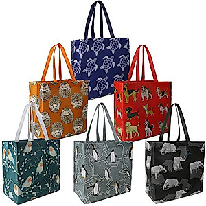 BeeGreen Reusable Grocery Bags Set of 12 Lightweight Recycling Shopping Totes with Long Handle Durable Portable Shopper Baggies for Groceries Supermarket Gift