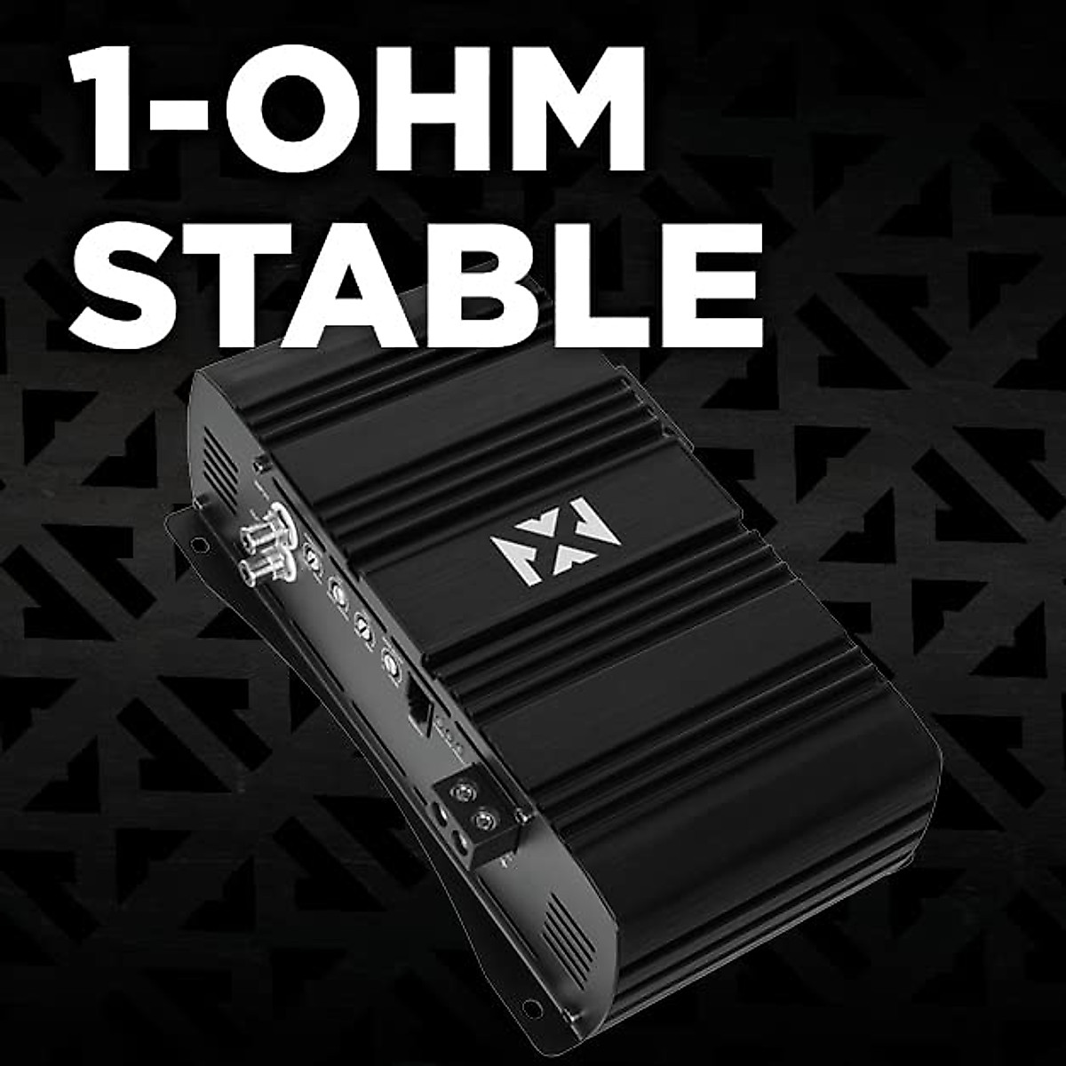 NVX XAD13 2000W RMS 1-OHM Stable Full Bridge Class D High Power Competition Monoblock Car Audio MOSFET Amplifier with Remote Subwoofer Level Control