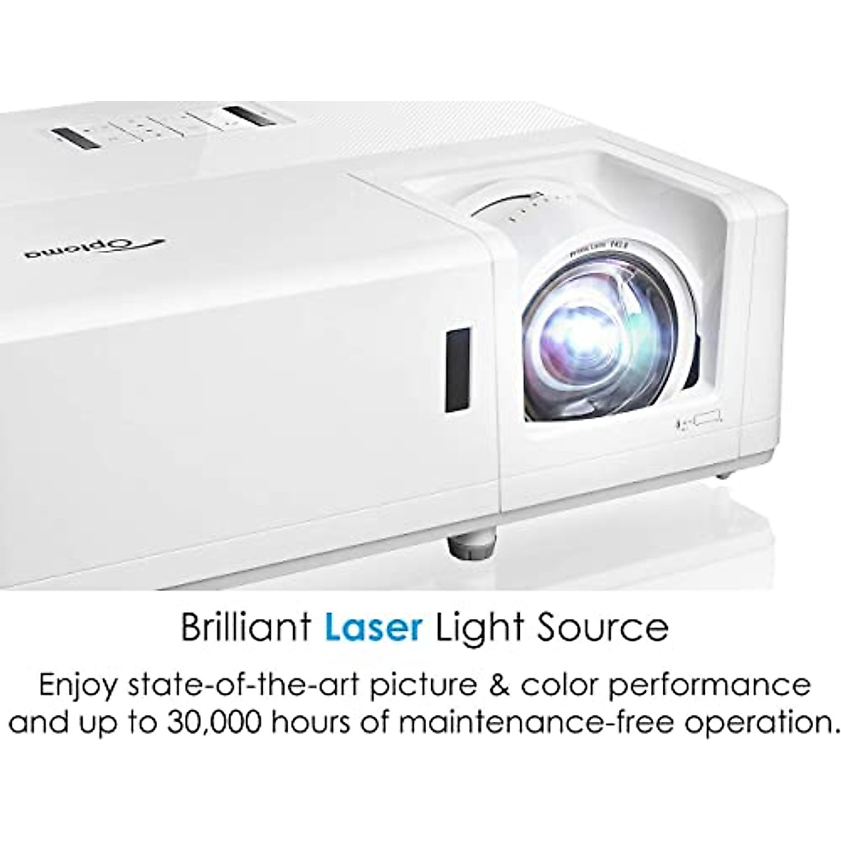 Optoma GT1090HDRx Short Throw Laser Home Theater Projector | 4K HDR Input | Reliable Lamp-Free Operation 30,000 Hours | Bright 4,200 Lumens for Day and Night Viewing