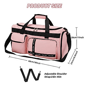 MAXTOP Travel Duffle Bag for Women Carry On Tote Weekender Overnight Bag Large Capacity Duffel Bag With Shoe Compartment,Gym Tote Bag with Dry and Wet Separation