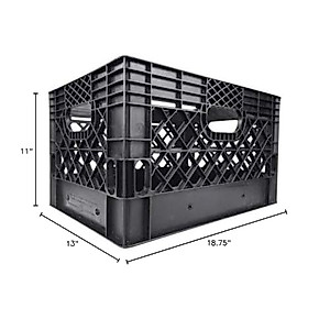 Farmplast Rectangle Milk Crates Black Color 24qt x 96 count