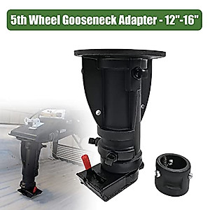 Blrack C5G1216 Adjustable Cushioned RV 5th Wheel to Gooseneck Adapter 12"-16"
