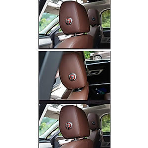 MAXDOOL Car Front Seat Switch-Adjusting Button Cover Decal Trim Decorative Frame Interior Modification for Jaguar FL F-PACE XE XJ (2pcs)(Red)