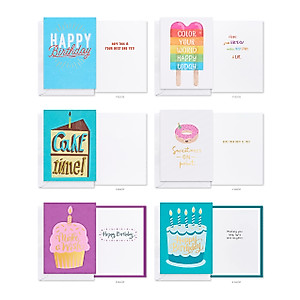 American Greetings Deluxe Birthday Card Assortment, Bright & Cheerful (40-Count)