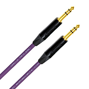 WORLDS BEST CABLES 20 Foot - Gotham GAC-2 AES/EBU (Purple) – Low-Loss, 2xCore 2xShielded Balanced Digital & Analog Audio Cable w/Neutrik NP3X-B ¼ Inch (6.35mm) TRS Plugs - Custom Made
