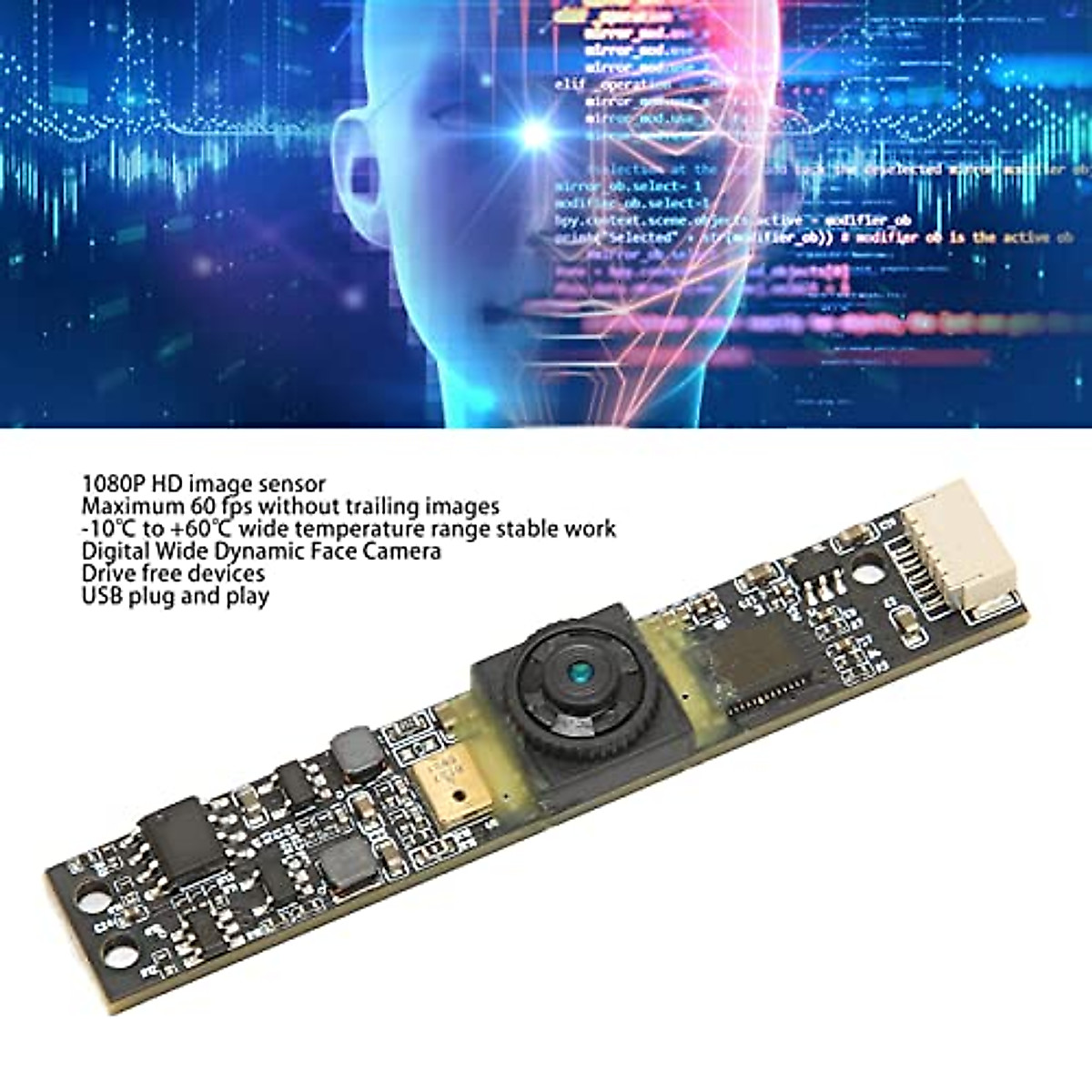 USB Camera Board, Mini Camera Module Ultrathin 2MP HD 1080P 60fps for Computer