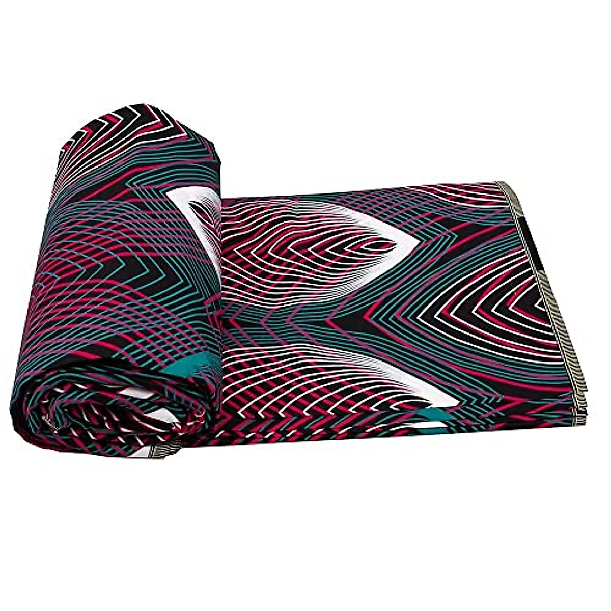 African Fabric 100% Cotton Kente Cloth by The Yard 6 Yards African American Ankara Print Wax Fabric 1451