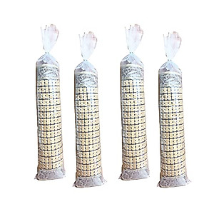 4 Pcs Clear Plastic Rug Storage Bags, Fits Rug up to 6'x9', 4.5 Mil Heavy Duty Rug Storage Bag with 10 Ties,Clear Carpet Bag for Storage, Moving, Shipping and Packing, Protects Your Rugs-No Vent Holes