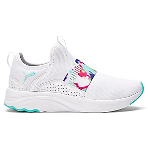PUMA Softride Sophia Slip-On Bleached Puma White/Aruba Blue 11 B (M)