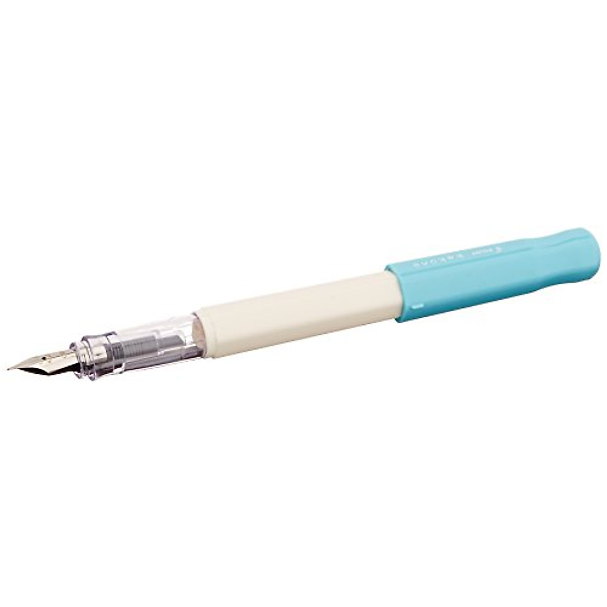 PILOT Kakuno Medium-Nib Fountain Pen, White Body Soft Blue Cap (FKA-1SR-SLM)