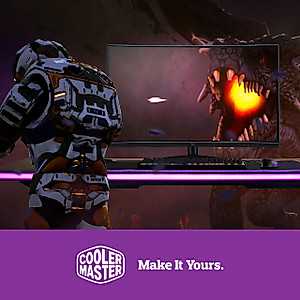 Cooler Master 27 Inch 16:9 Curved PC Gaming Monitor, Ultrawide Frameless Led Full HD 1080P Curve Screen 1500R VA Panel, HDMI 165Hz Built-in Speakers VESA Mounting Tilt & Swivel Adjustment AMD FreeSync