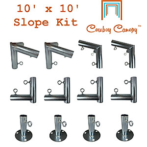 10' x 10' Slope, Lean-to Canopy Fittings Kit, DIY Metal Carport Frame Parts, 1" EMT