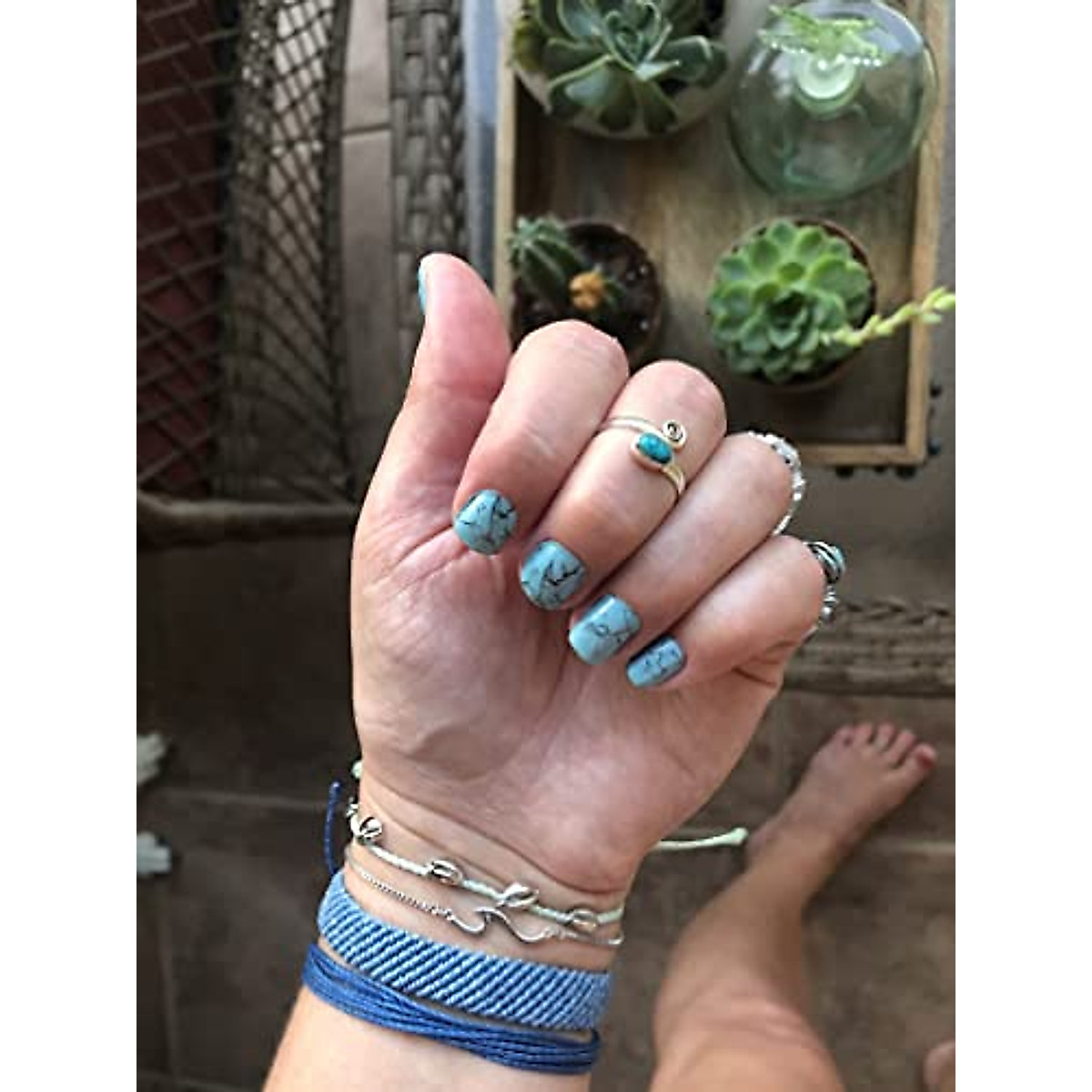 Tibetan Turquoise Stone Toe ring 925 Sterling Silver Girls Toe ring Midi Ring Women Body Jewellery Adjustable Toe Ring Handmade Toe ring gemstone toe rings
