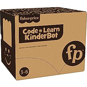 Fisher-Price Preschool Stem Learning Toy Code ‘N Learn Kinderbot Electronic Robot With Lights & Games For Ages 3+ Years