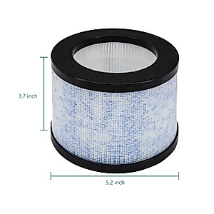True HEPA Replacement Filter, Air Filter Replacement Compatible with Intelabe EP1080 Air Purifier, 2 Pack