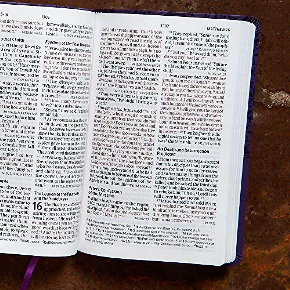 CSB Large Print Personal Size Reference Bible, Purple LeatherTouch, Red Letter, Presentation Page, Cross-References, Full-Color Maps, Easy-to-Read Bible Serif Type