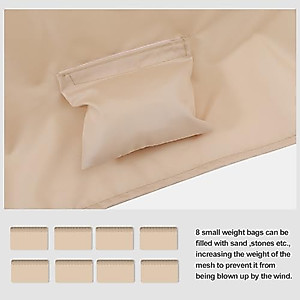 OUTDOOR WIND Upgrade 9FT-11FT Patio Umbrella Netting Beige