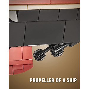 DAHONPA Fishing Boat Shark Ship (592 PCS), City Marine Theme Model Kit with 3 Figures, Educational Toy Gift for Kid and Adult.