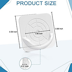 Shower Curtain Rod Holder, Adhesive Shower Rod Holder for Bathroom, 4 Pack Shower Curtain Rod Mount Holders, No Drilling, Stick On, Waterproof, White and Black (Rod Not Included)