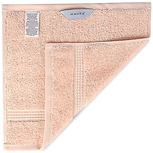 Maura Personalized Towels Super Soft, Highly Absorbent, Bathroom Towel Sets, 100% Cotton USA Monogrammed Gifts (Washcloths - Set of 2, Pearl Blush)