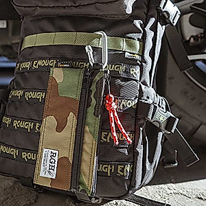 Rough Enough Small Pencil Case Bag Organizer for Boys Kids Adult Cordura Camo Military Slim