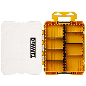 Drill America Drill Bit Index/Case, 1/16-1/2 by 64ths (29 Sizes), 10550 & DEWALT Tool Box, Tough Case, Medium, Case Only (DWAN2190), Yellow