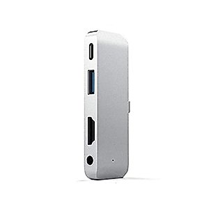 CHYSP USB Type-C Mobile Pro Hub Adapter with USB-C PD Charging USB 3.0 & 3.5mm Headphone Jack Tablet Hub (Color : B)