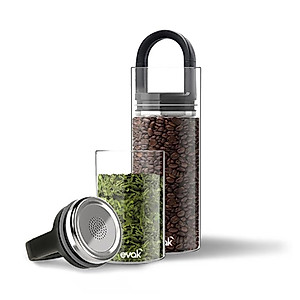 Prepara Evak Classic Glass Food Storage, 24 Ounce, Black