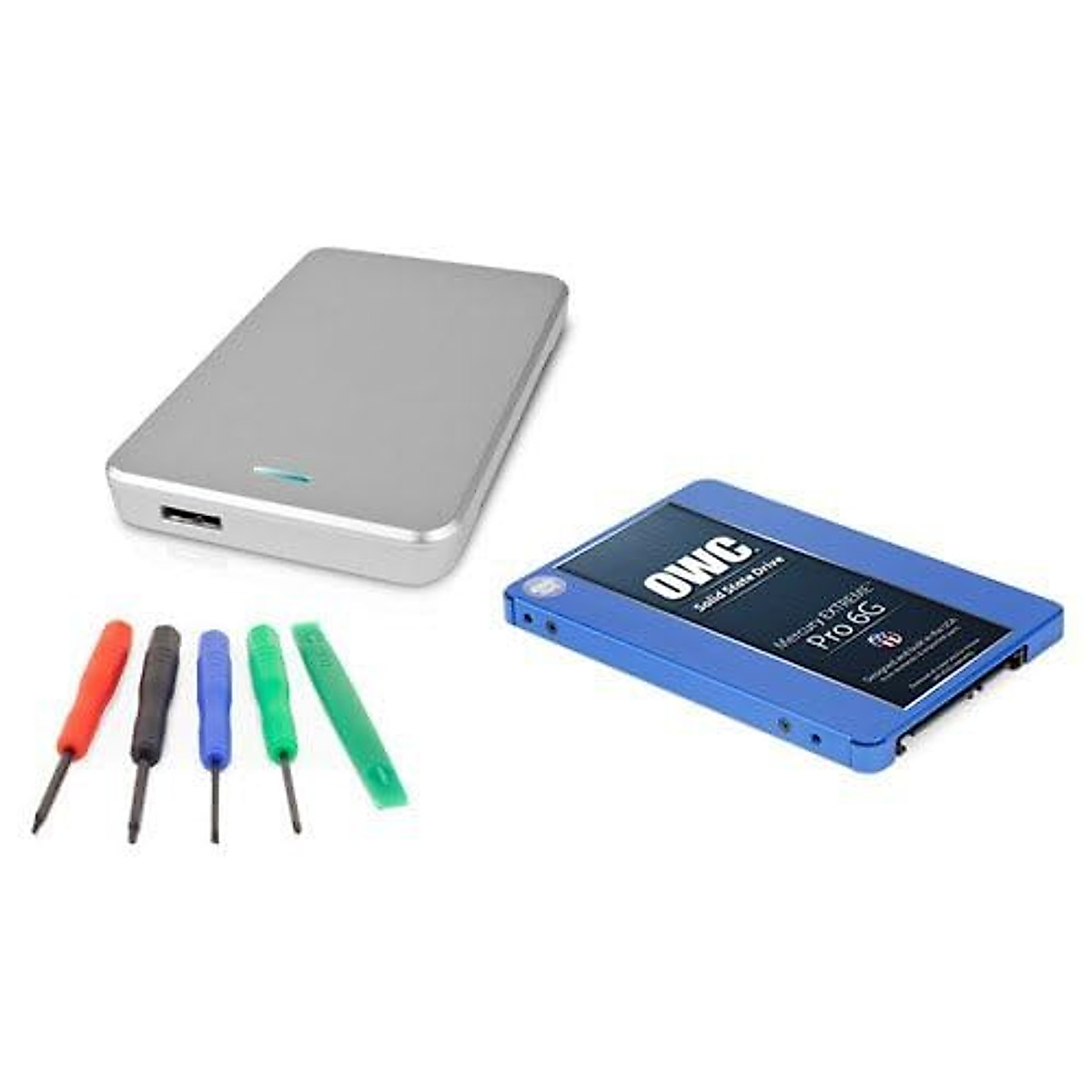 OWC 1.0TB SSD Drive Upgrade Kit: 1.0TB Mercury Extreme Pro 2.5" 6G SSD 7mm, Express 2.5" USB 3.0 Drive Enclosure, and 5 Piece Toolkit