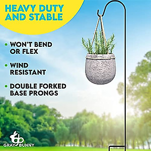 Shepherds Hooks for Outdoor, 10 Pack, 35 Inches Bird Feeder Pole, Hanging Plant Stand, Plant Hooks & Hangers, Shepherd Staff, Bird Feeder Stand, Plant Hanger & Bird Feeders Shepherds Hook for Garden